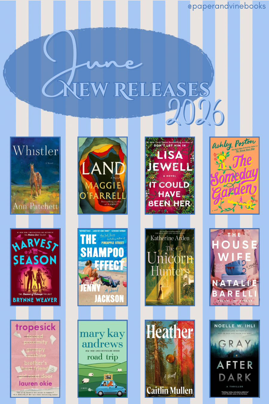 Best June 2026 Book Releases | Summer Reading Guide – Paper & Vine Book Bar
